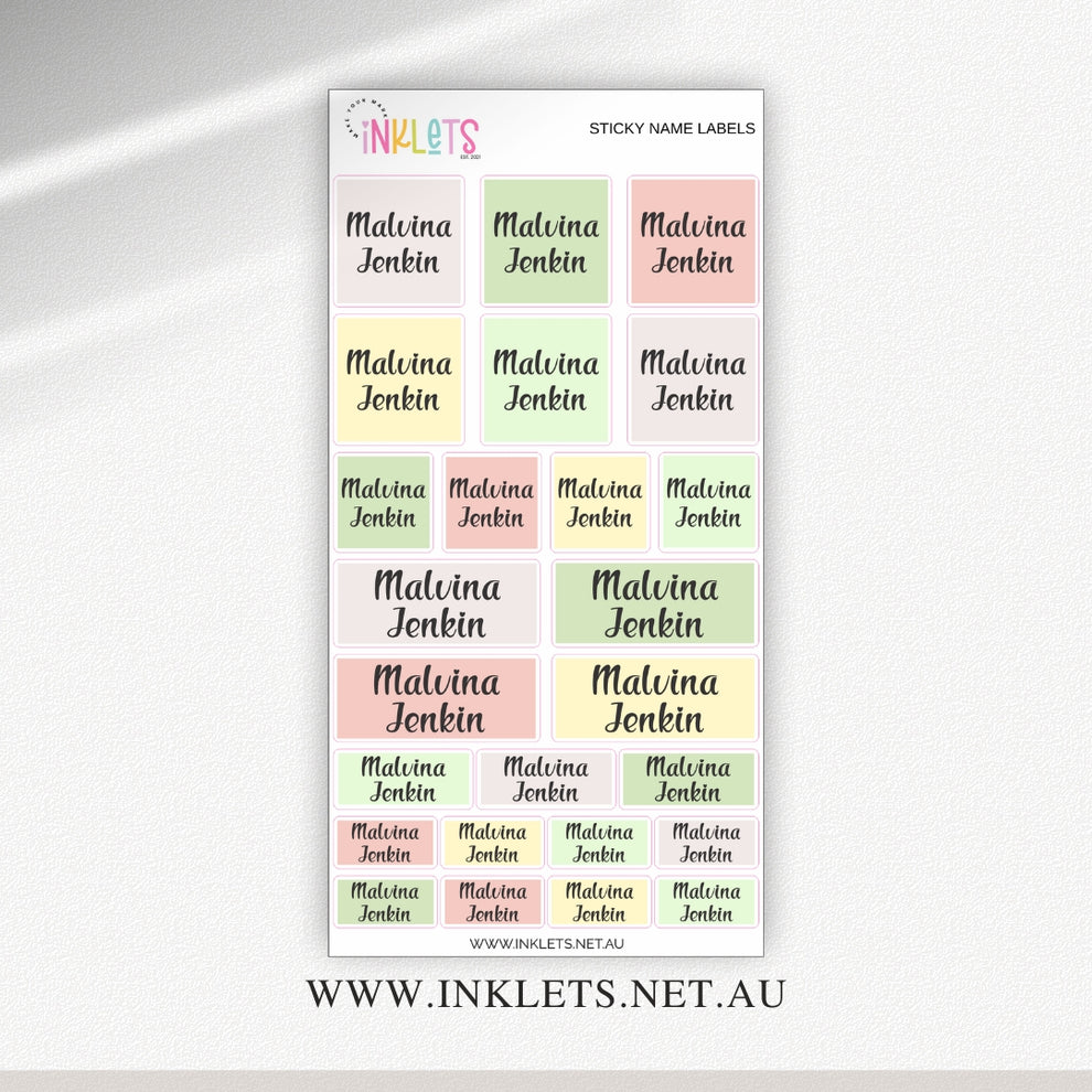 Inklets | Vibrant Name Stickers: Express Your Style with Colourful ...