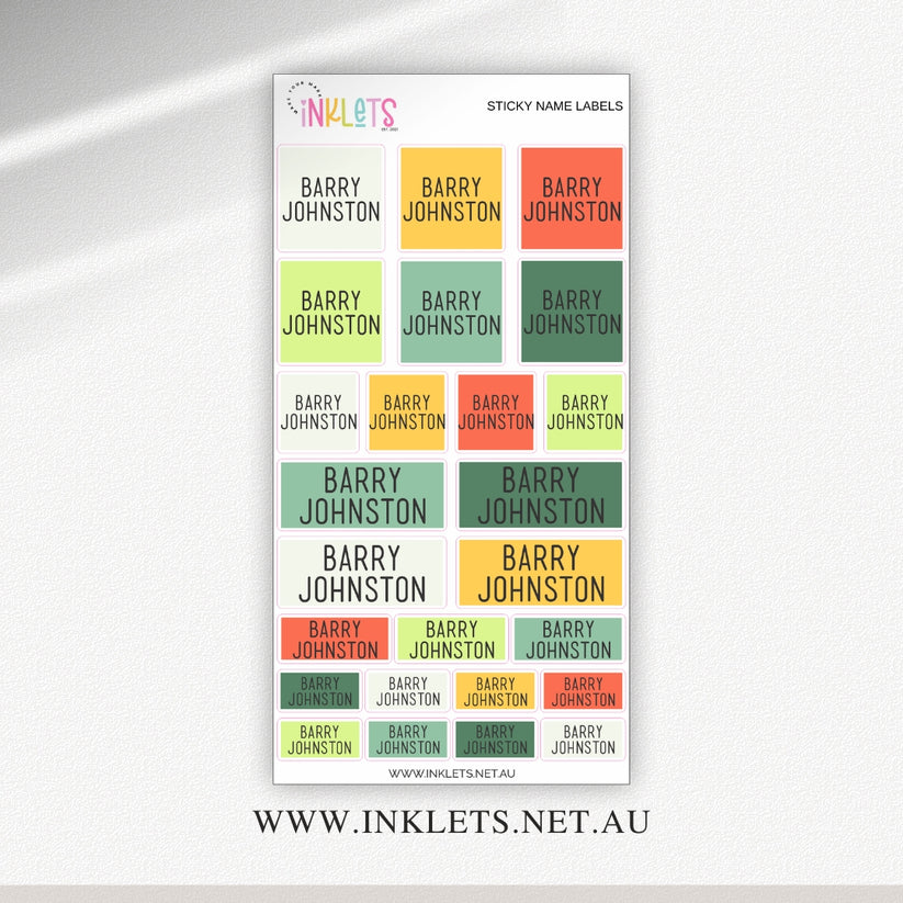 Inklets | Vibrant Name Stickers: Express Your Style with Colourful ...